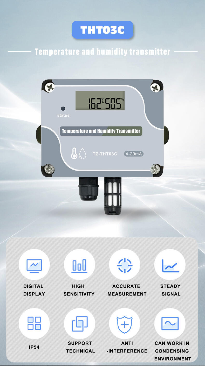 Tzone - Industrial Temperature and Humidity Transmitter | 4-20mA Sensor
